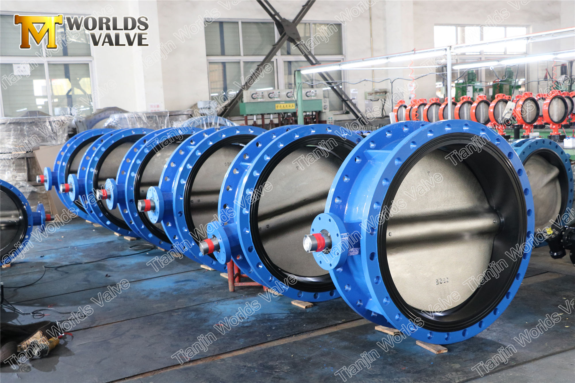 AWWA C504 C207 Class E Double flanged butterfly valves from China ...