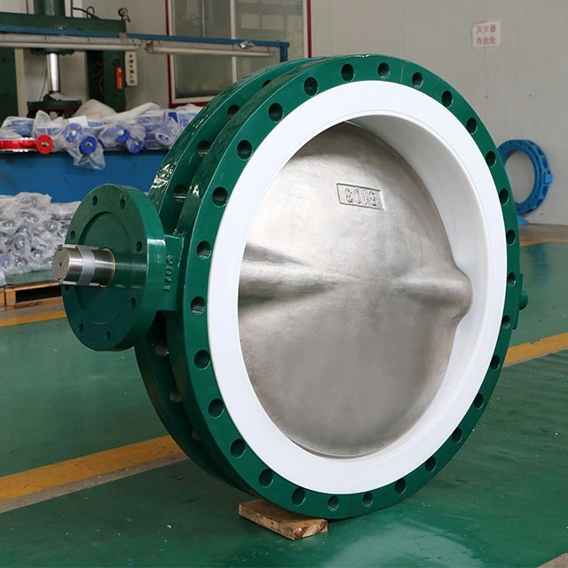 China PTFE lining flanged butterfly valve manufacturers, PTFE lining ...