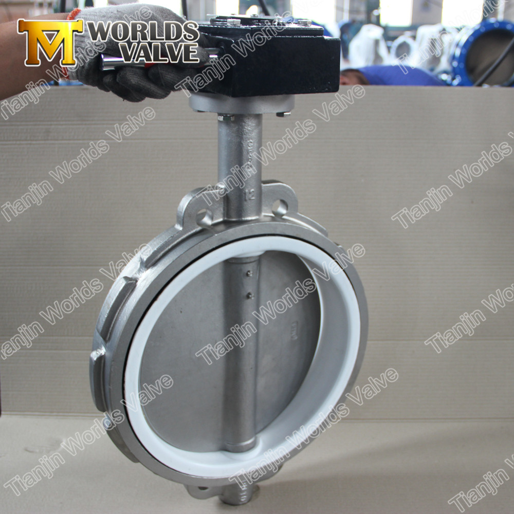 Stainless Steel CF8M SS316 Body PTFE Seat wafer Butterfly Valve from ...