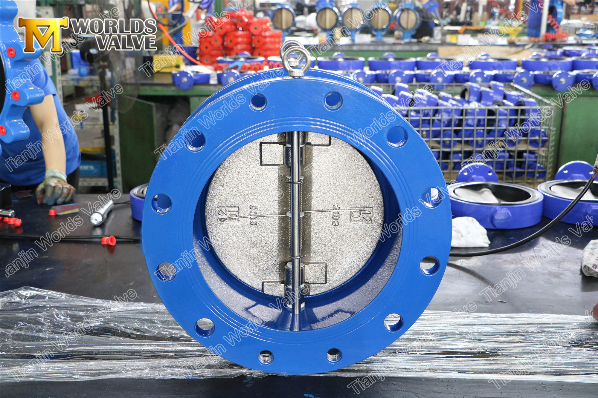 Double flanged dual plate check valves non-return swing check valve ...