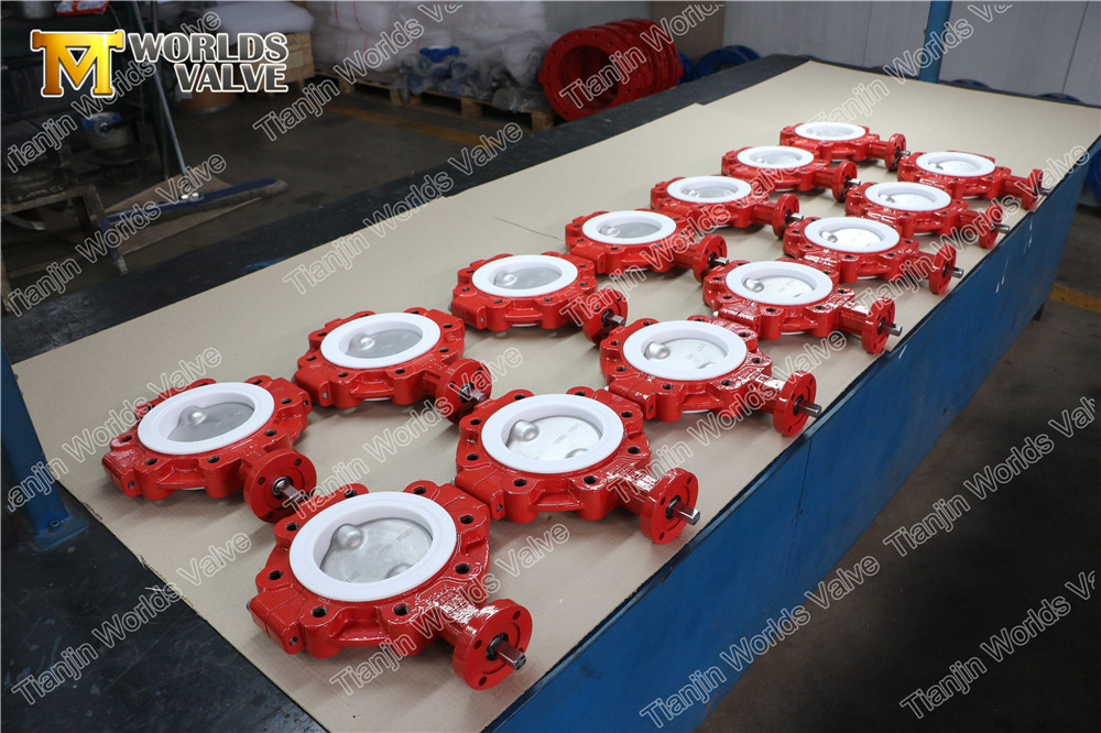 Split Body Lugged CF8M CF8 Stainless steel Disc PTFE Butterfly valve ...