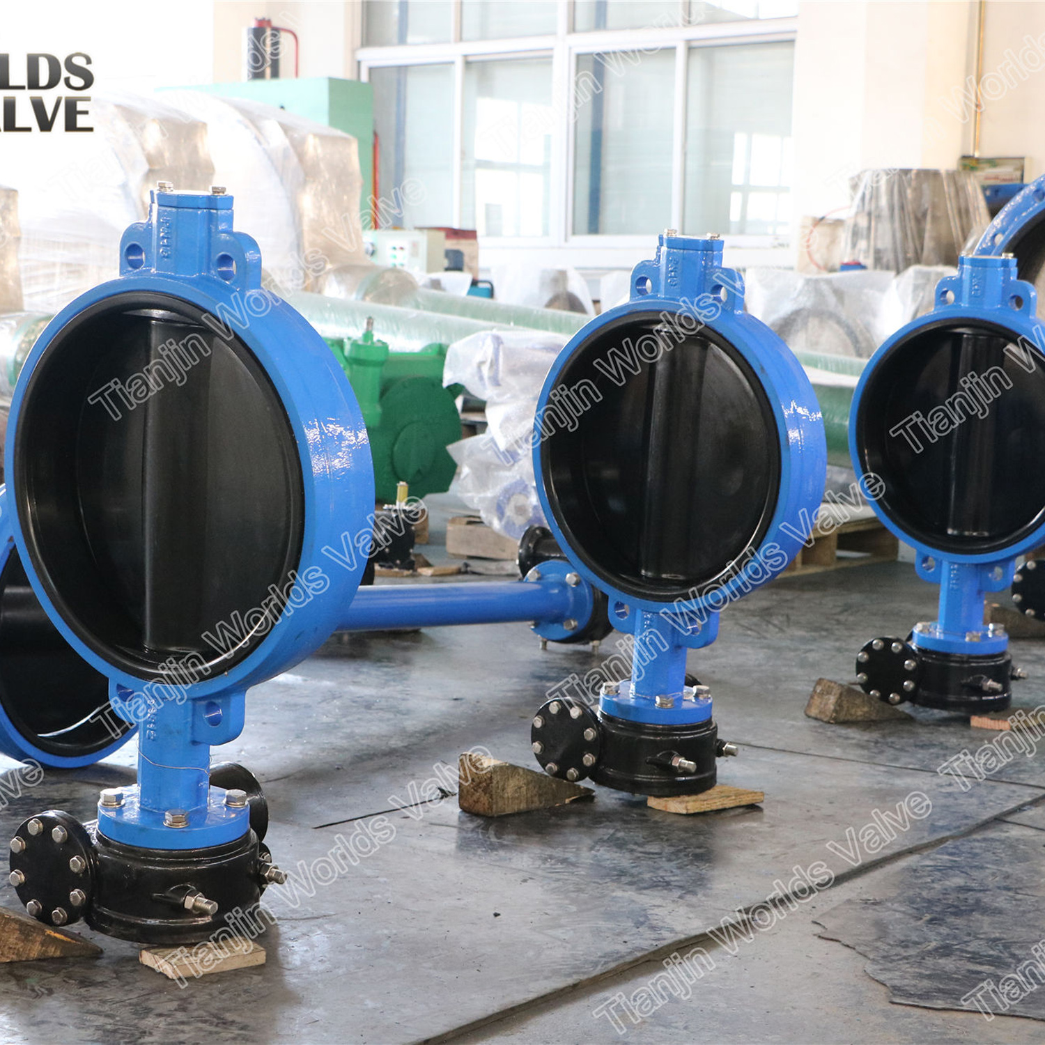 EPDM Rubber Coated Disc Butterfly Valve with Square Stem/Stem with Key ...