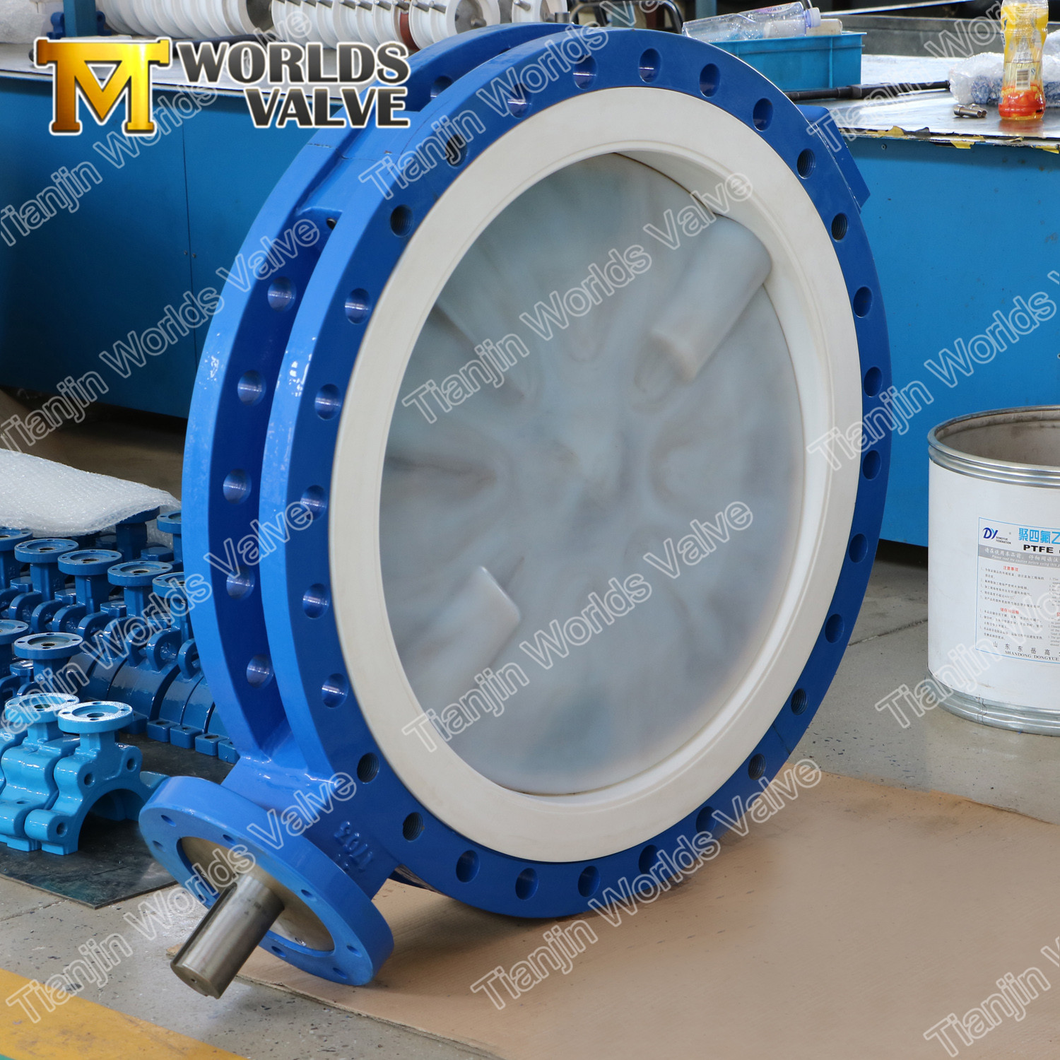 DN750 All PTFE PFA Lining Flange Butterfly Valve 30 Inch from China ...