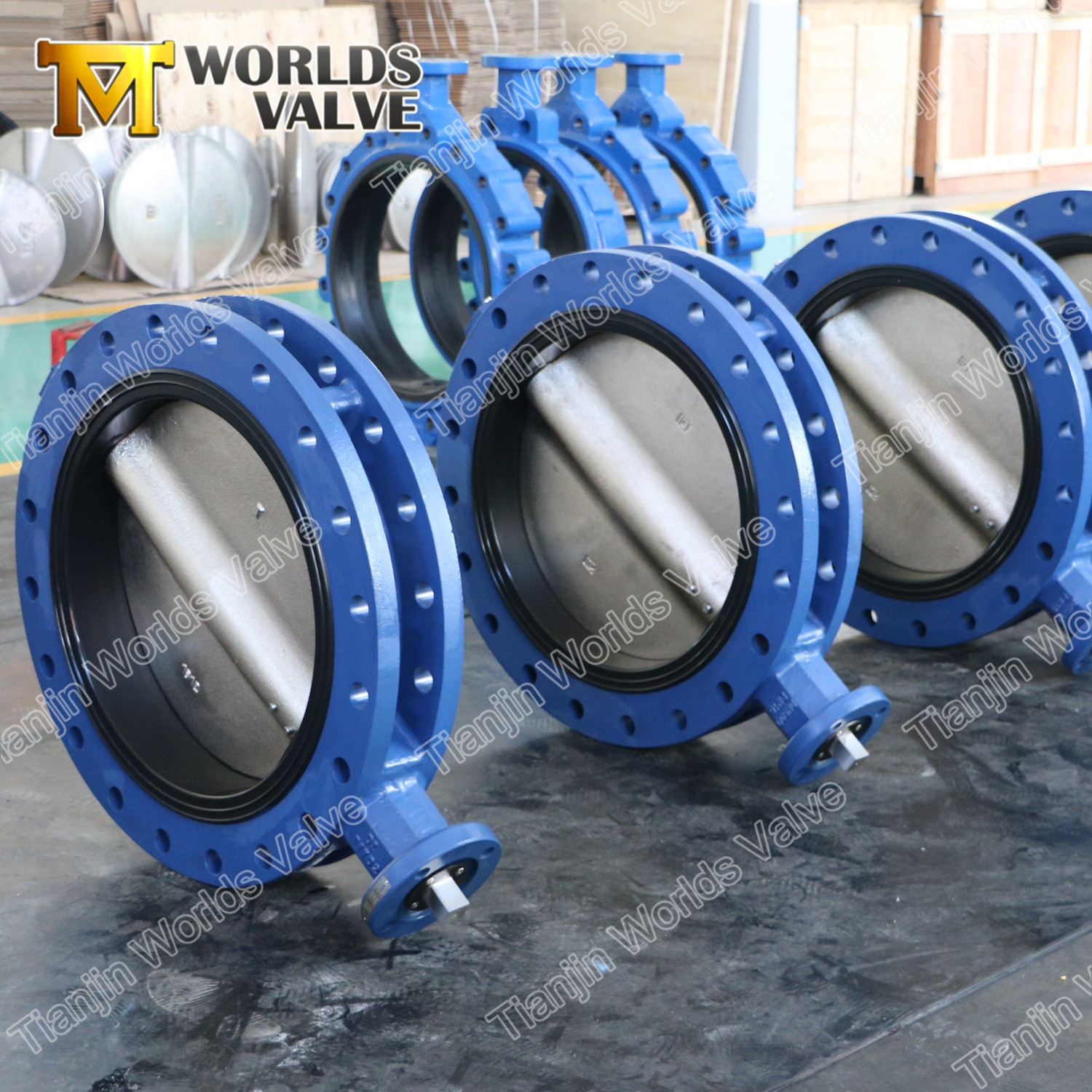 Water Double Flanged U-section Butterfly Valves PN10 PN16 from China ...