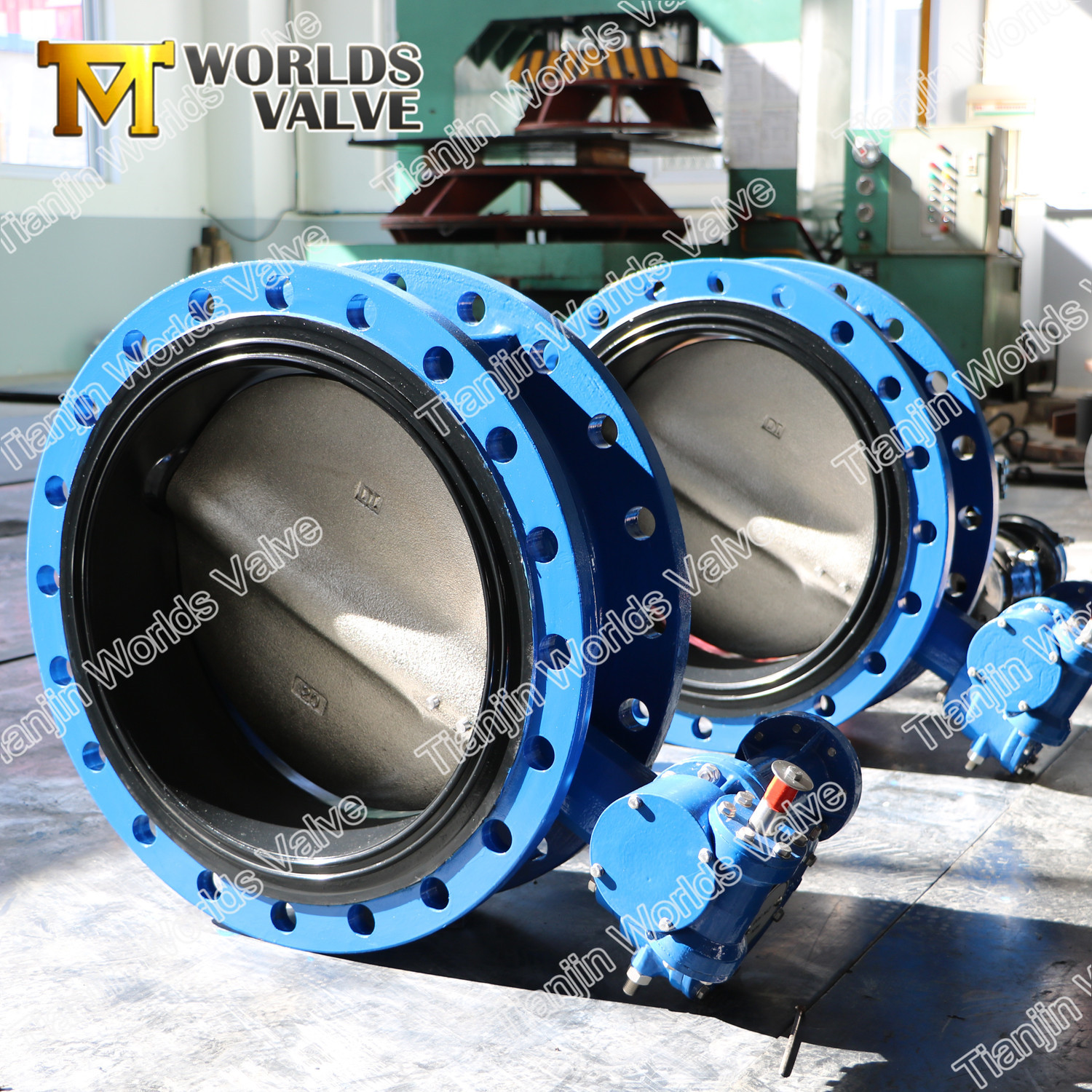 Awwa C504 Double Flanged Ends Butterfly Valve with Gearbox CLASS150 from China manufacturer ...
