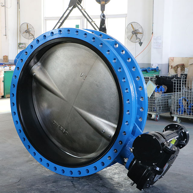 AWWA C504 Double Flange Butterfly Valve with Replaceable Rubber Seat from China manufacturer ...